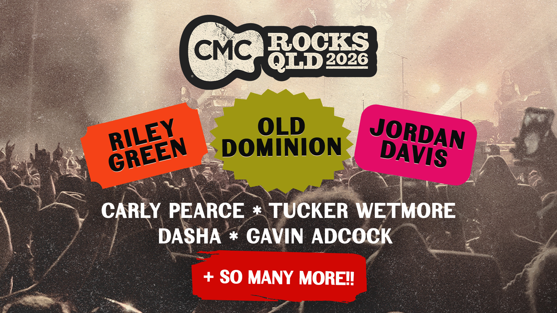 CMC Rocks QLD 2026 | Concert Dates & Tickets | Frontier Touring